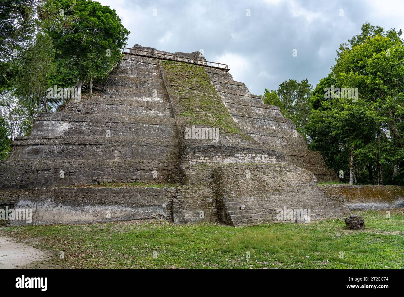 Structure 216 in Plaza E in the Mayan ruins in Yaxha-Nakun-Naranjo ...