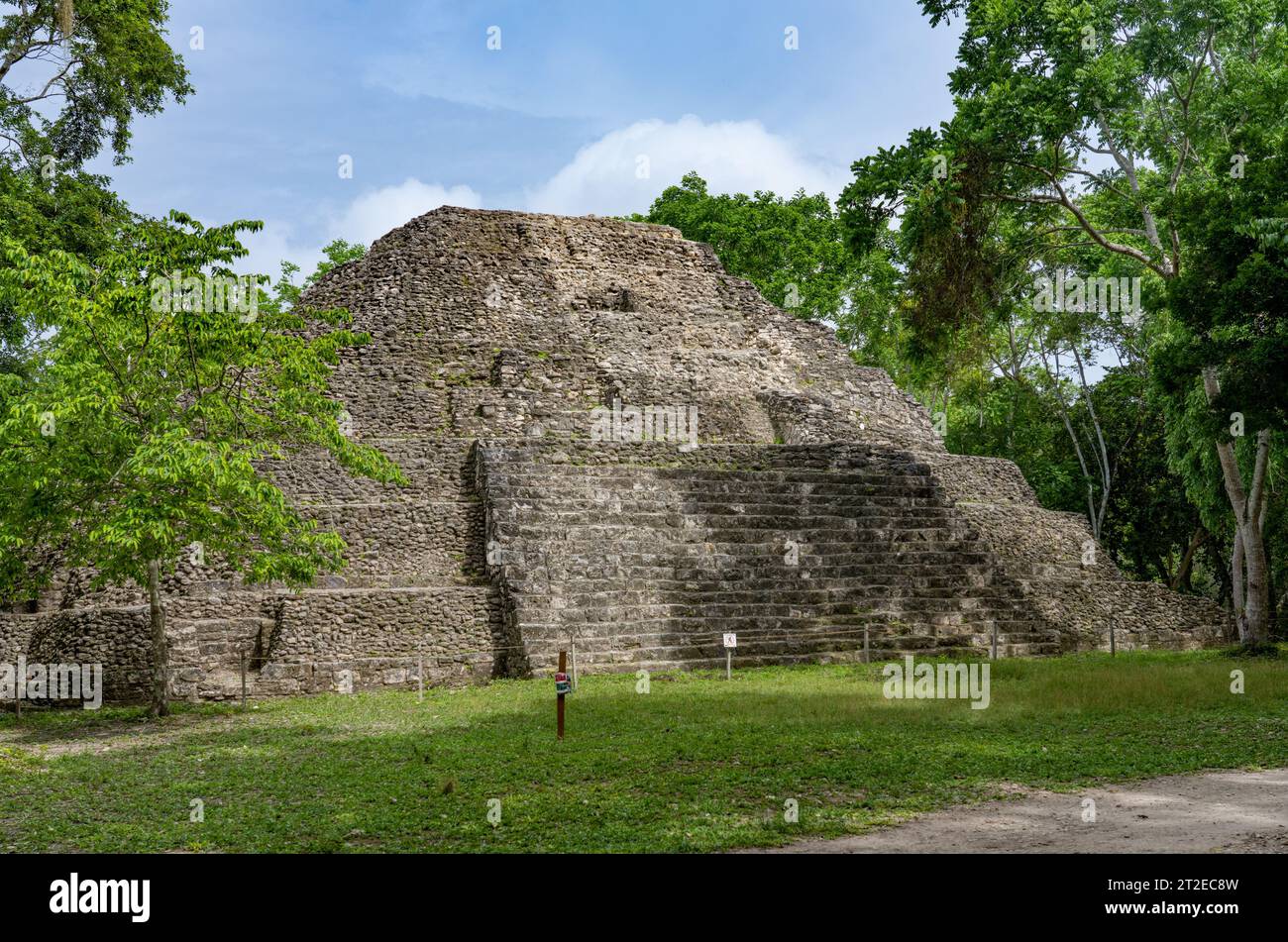 A temple pyramid in Plaza C, thought to be an astronomical complex the ...