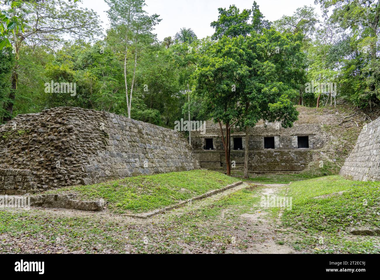 Ballcourt I in Plaza D of the Mayan ruins in Yaxha-Nakun-Naranjo ...