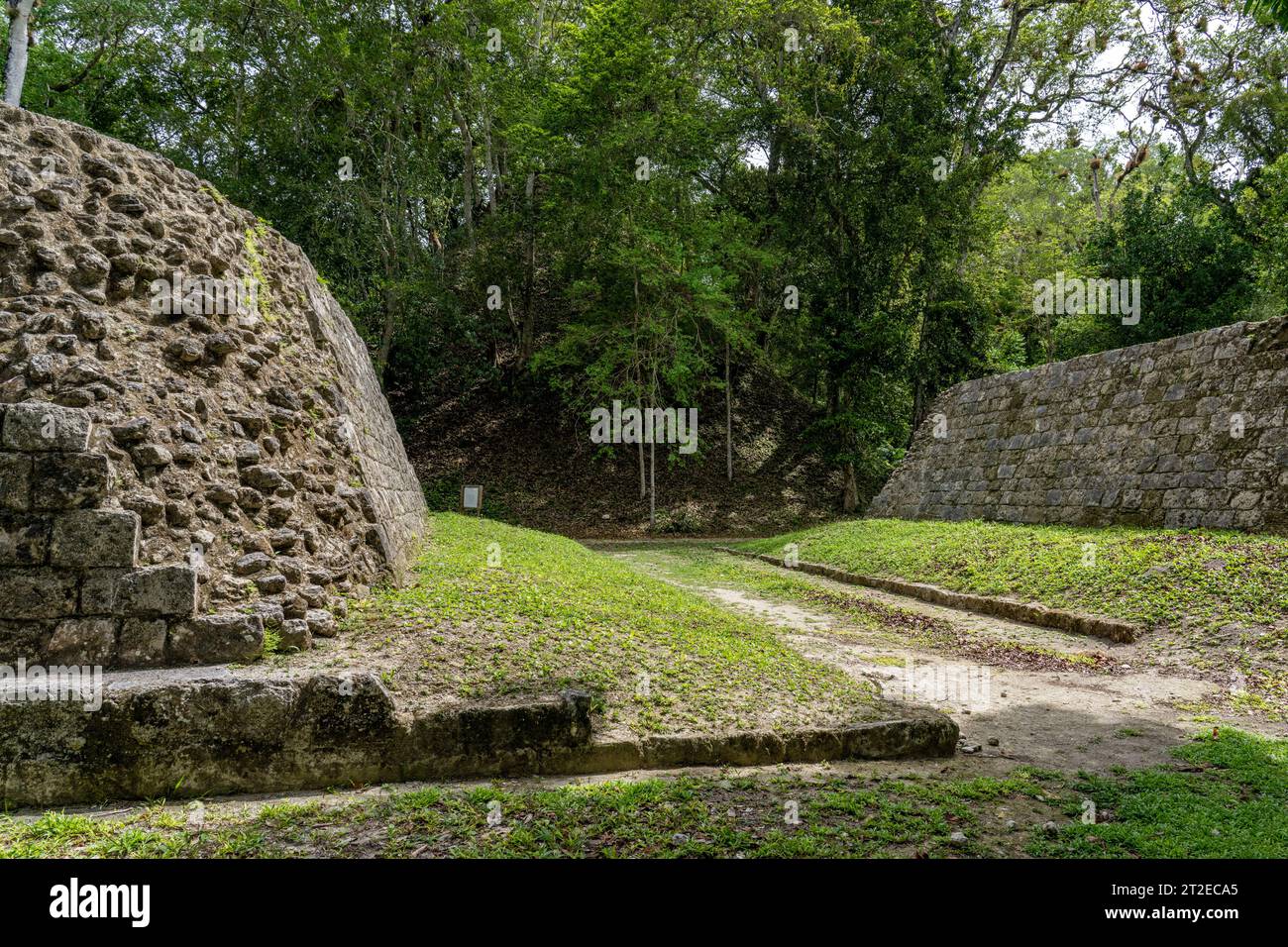 Ballcourt 1 in Plaza D of the Mayan ruins in Yaxha-Nakun-Naranjo ...