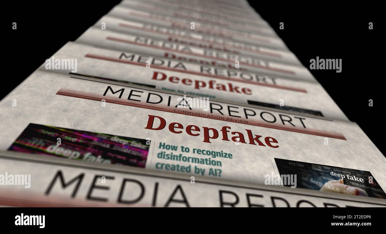 Deepfake AI disinformation fake news and misinformation vintage news ...