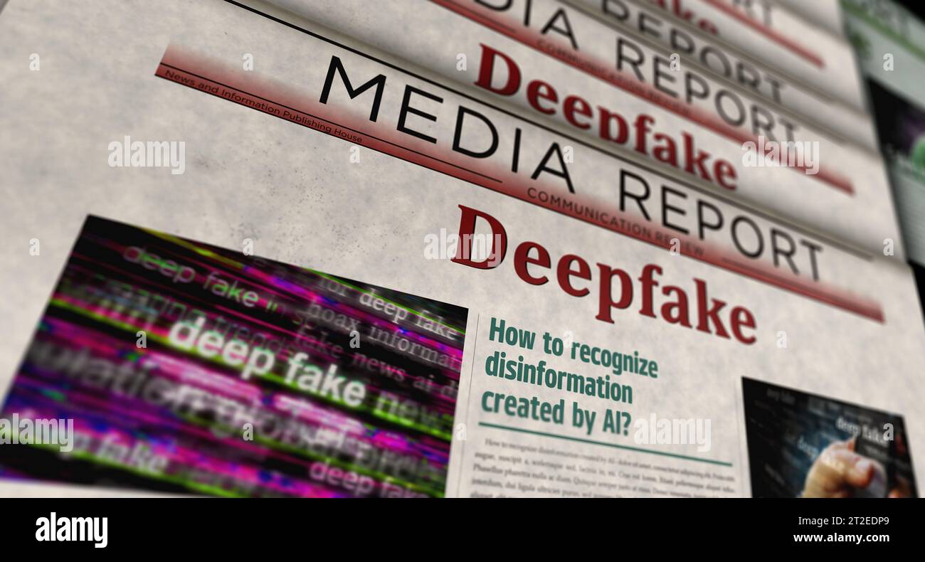 Deepfake AI disinformation fake news and misinformation vintage news ...