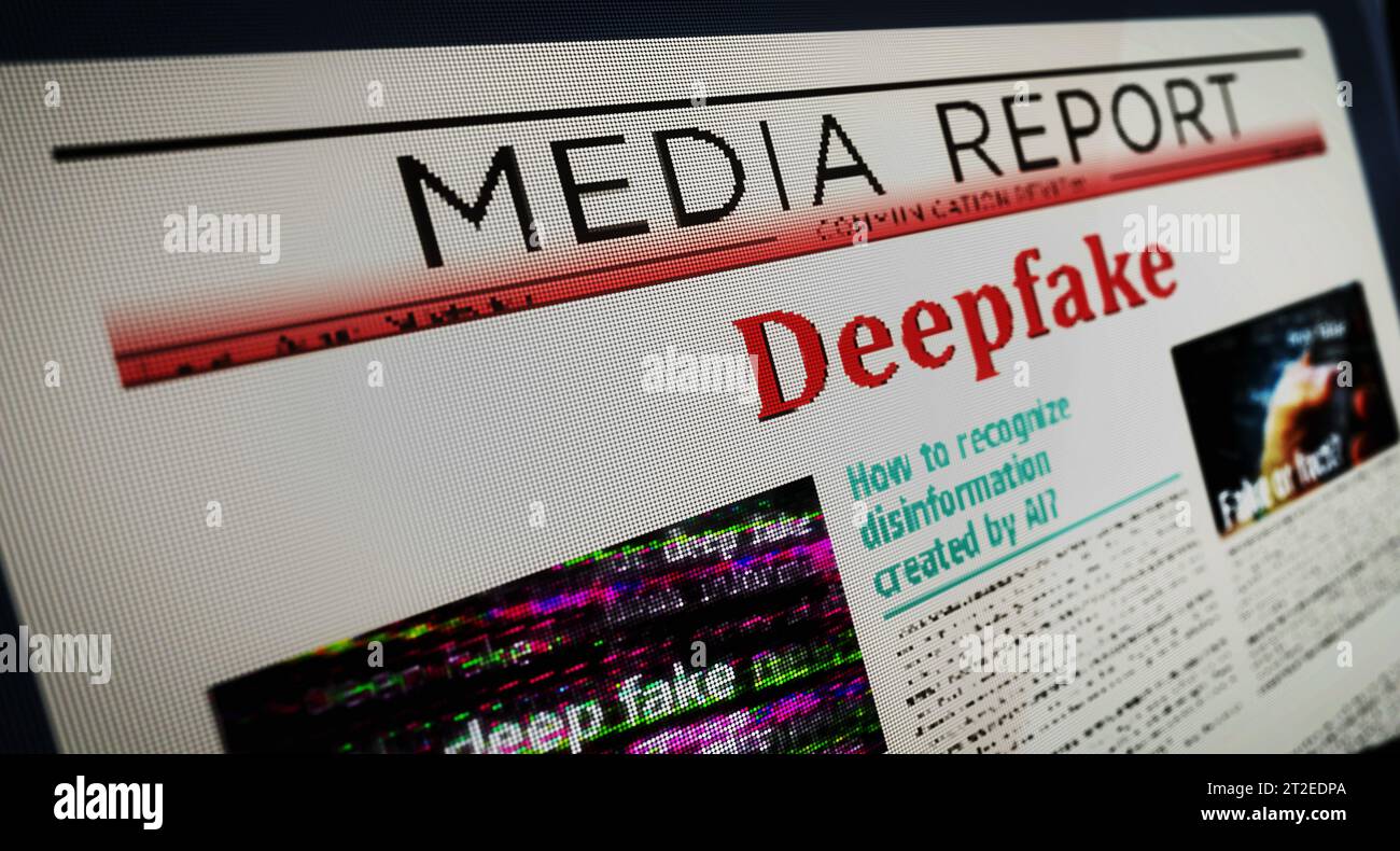 Deepfake AI disinformation fake news and misinformation daily newspaper ...