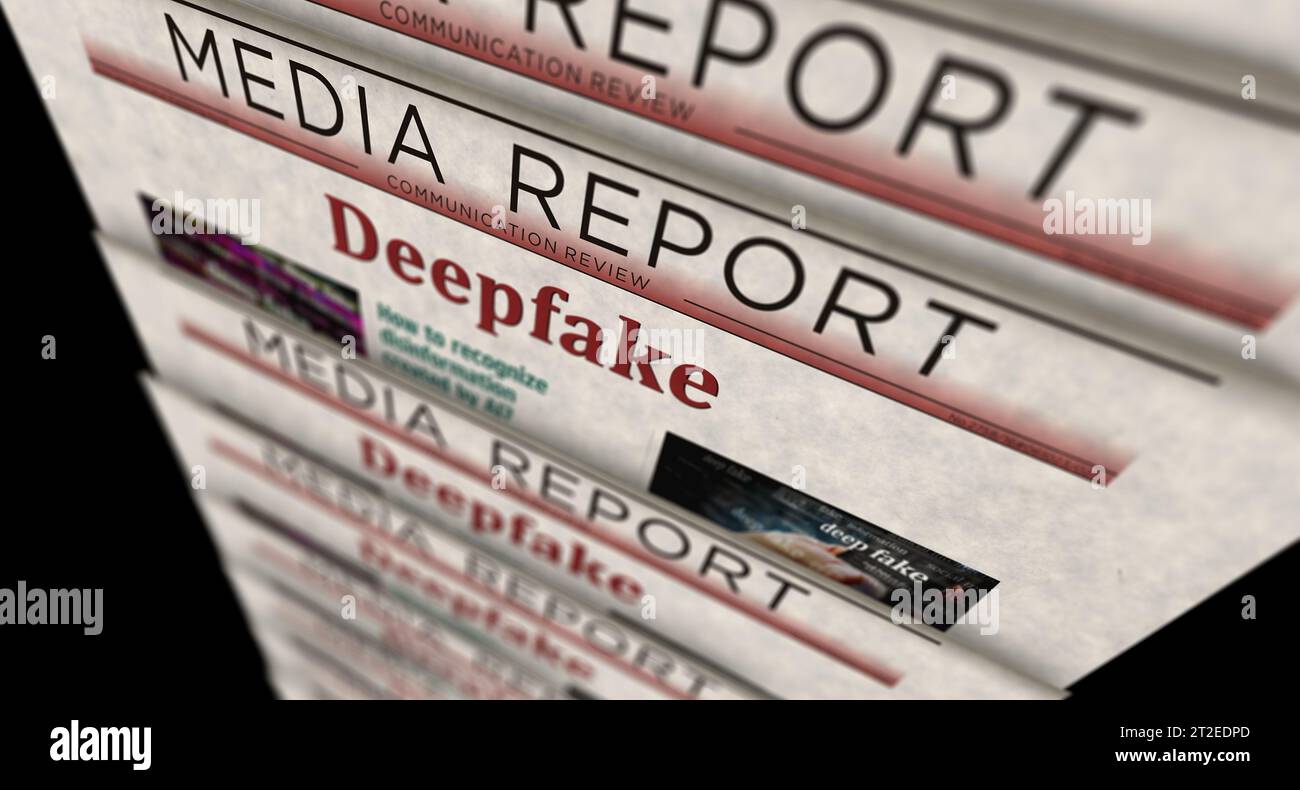Deepfake AI disinformation fake news and misinformation vintage news ...