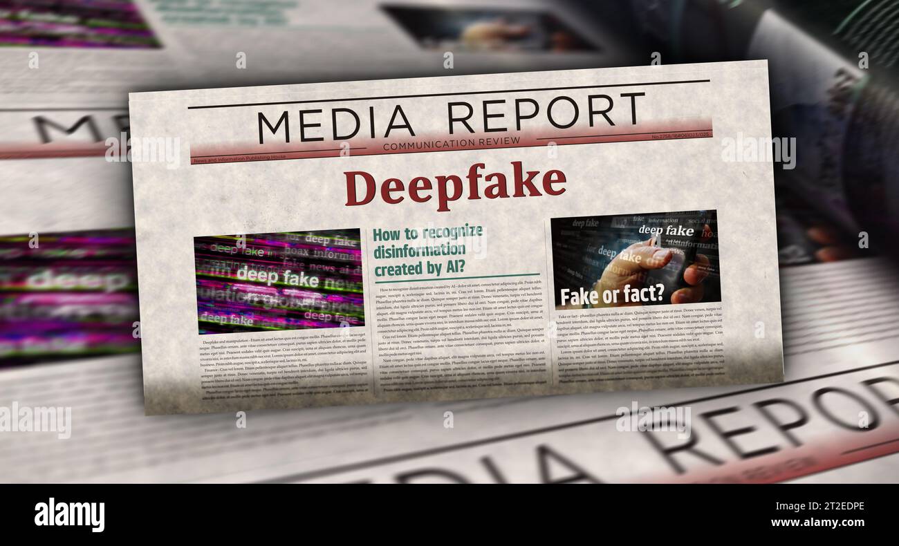 Deepfake AI disinformation fake news and misinformation vintage news ...