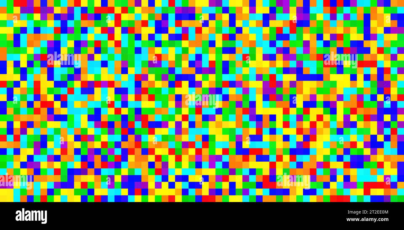 Abstract seamless mosaic pixel art pattern. Vivid multicolor background ...