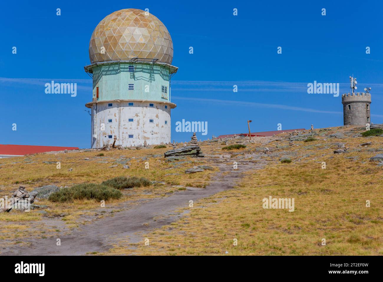 Torre and transmitting towers with golden cupola, the highest point of ...
