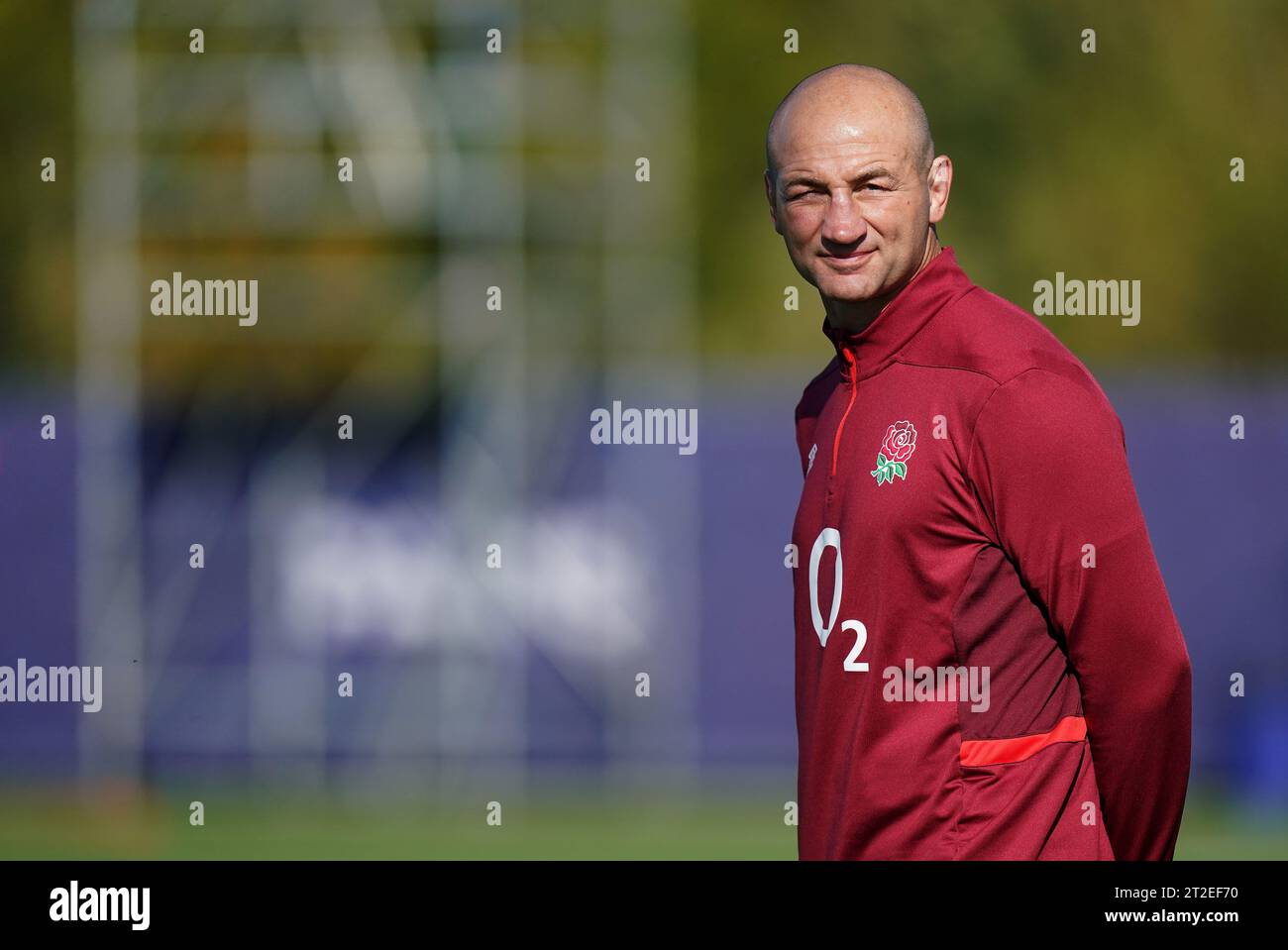 England head coach Steve Borthwick during a training session at the ...