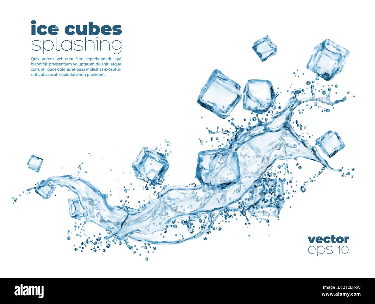 Icecube background Stock Vector Images - Alamy