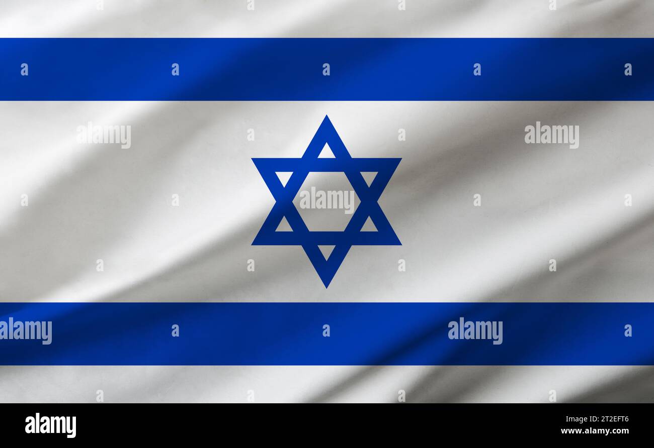 Background detail of israeli flag occupying the entire frame with ...