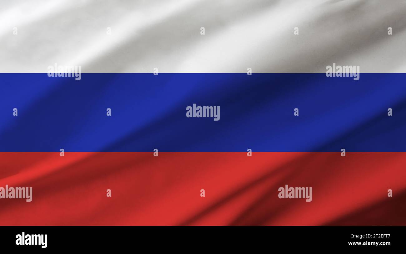 Background detail of Russian flag occupying the entire frame with ...