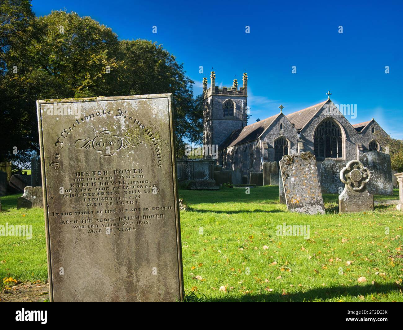 A 19th century grave in the graveyard of Charles King And Martyr Church ...