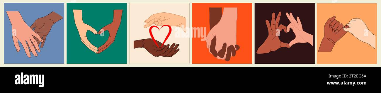Different races holding hands hi-res stock photography and images - Alamy