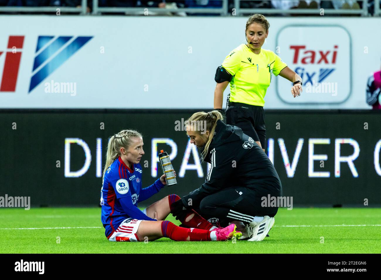Oslo, Norway. 18th Oct, 2023. Thea Bjelde (18) of Vaalerenga seen ...