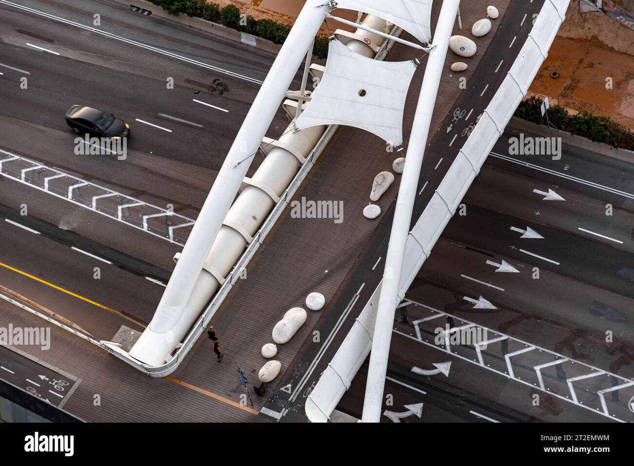 Tel Aviv, Israel - October 14, 2023 - Aerial view of the Yehudit ...