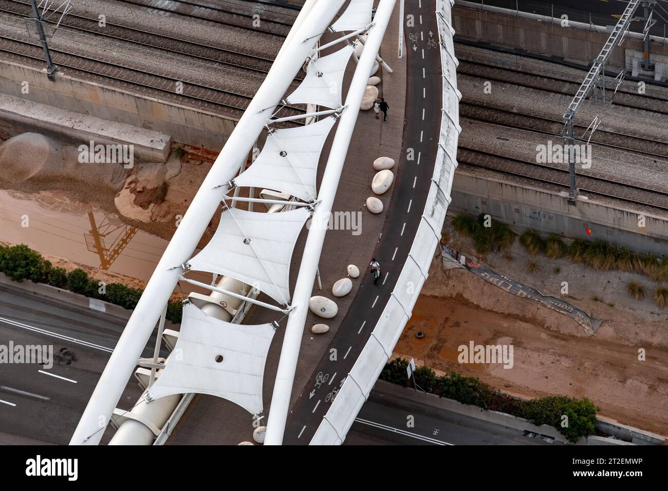 Tel Aviv, Israel - October 14, 2023 - Aerial view of the Yehudit ...