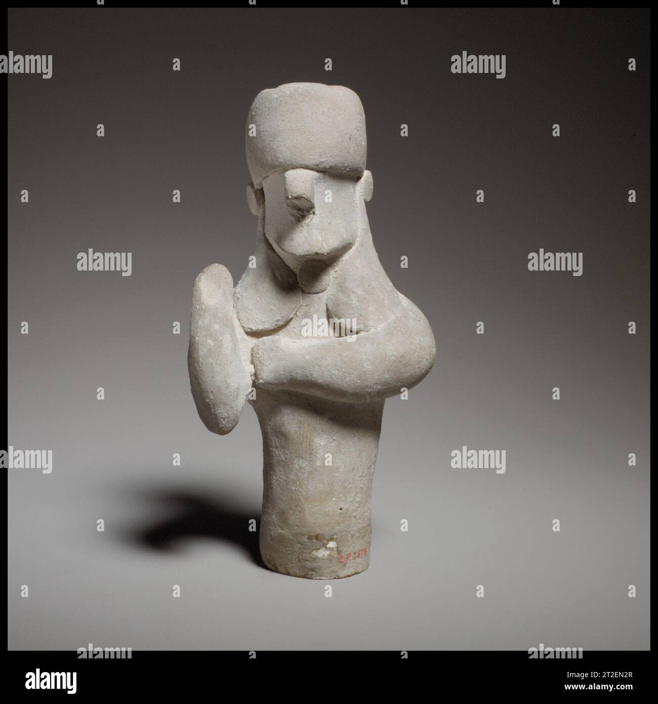 Standing male figurine Cypriot ca. 600–480 BCE The cylindrical body ...
