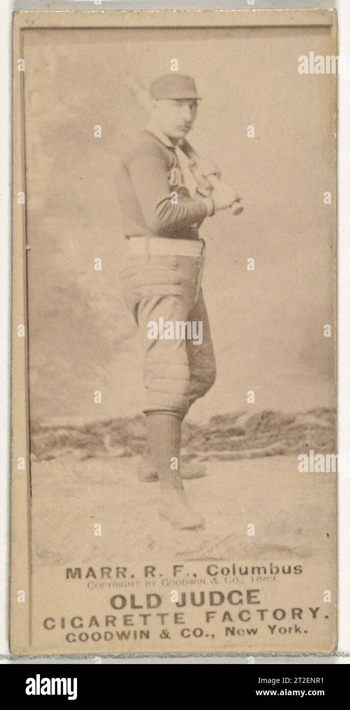 Charles W. "Lefty" Marr, Right Field, Cleveland, from the Old Judge ...