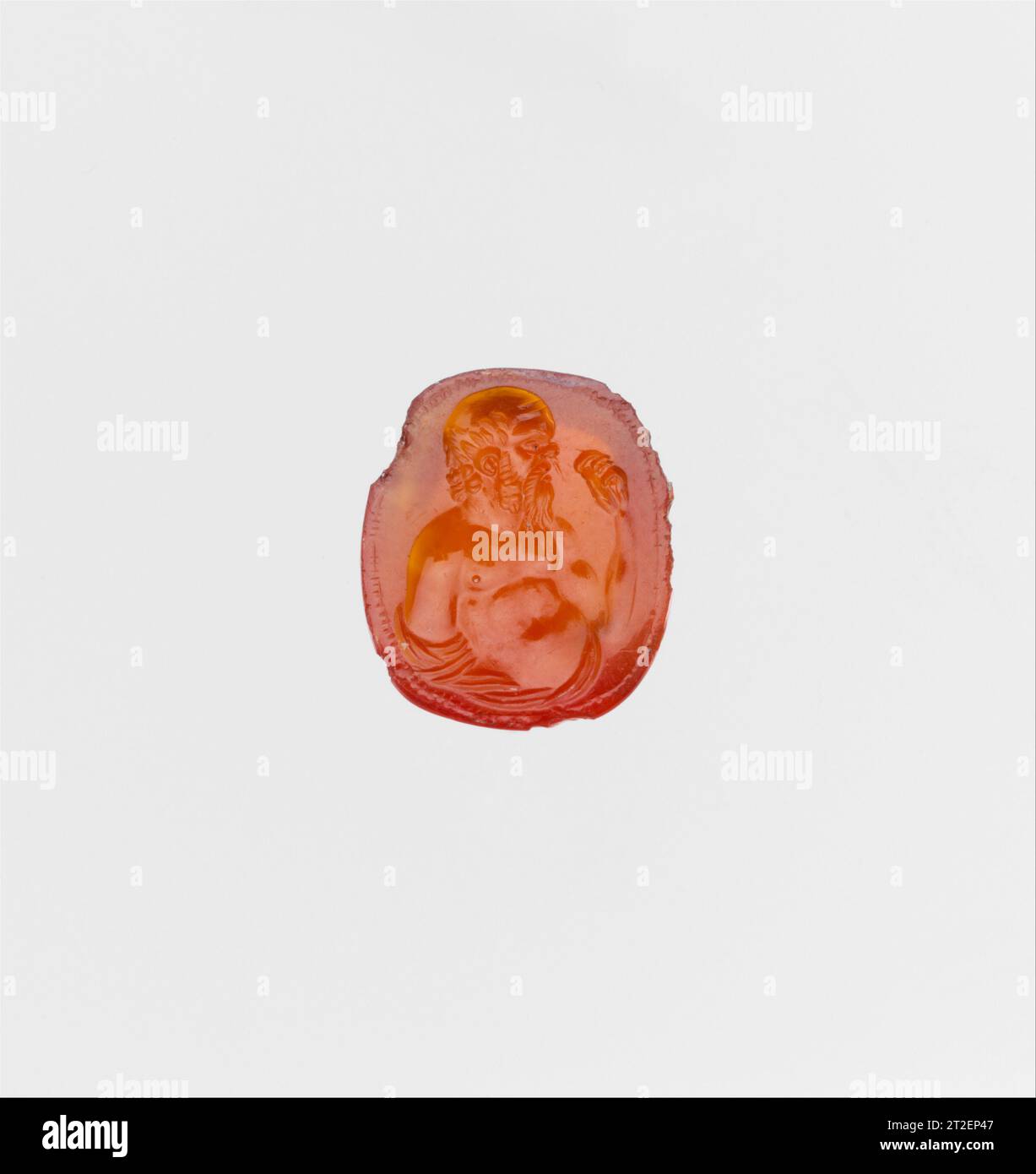Carnelian engraved gem with a portrait of Sokrates Roman ca. 1st ...