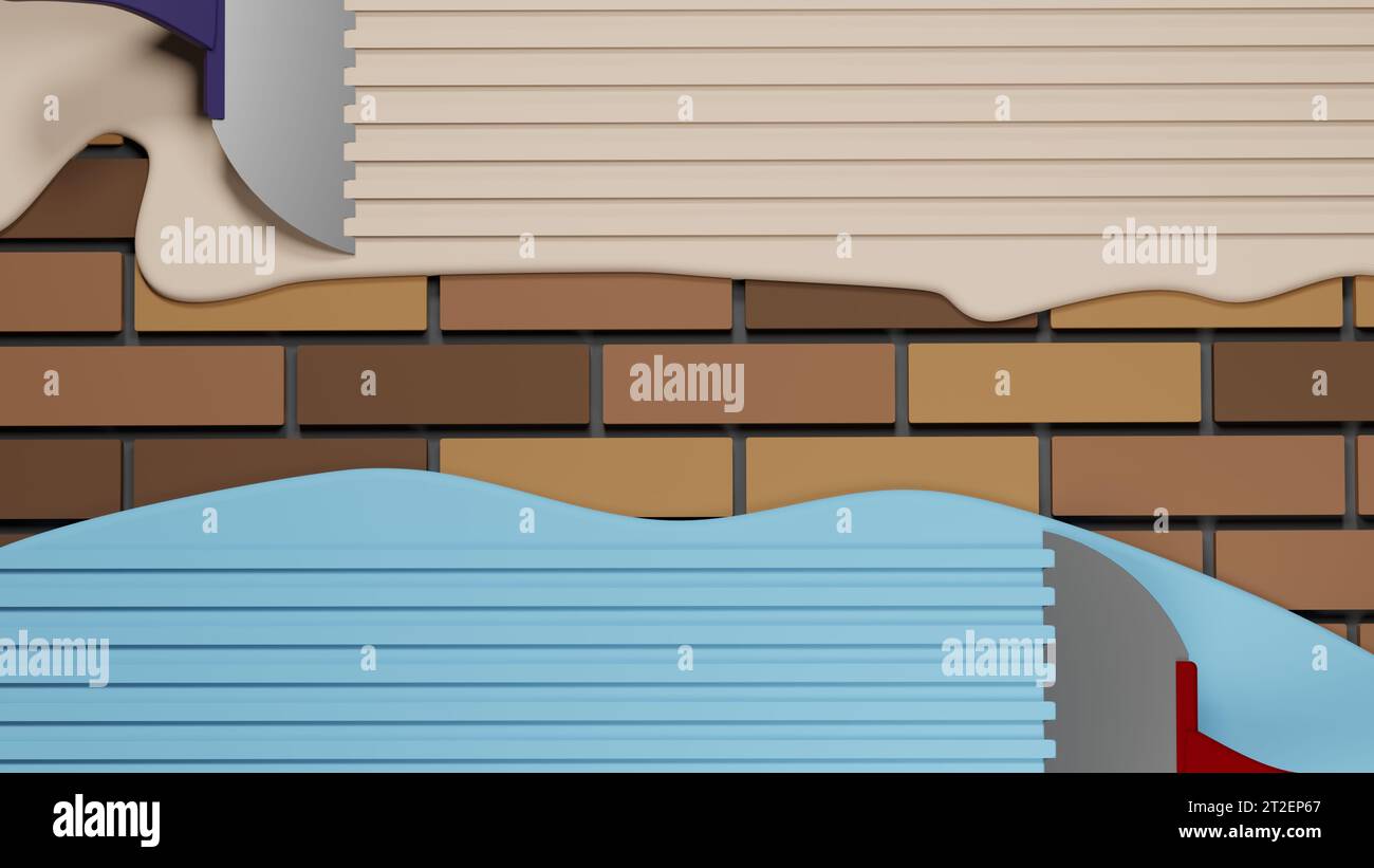 NOT AI 3D rendering of comb construction spatulas level stonewall ...