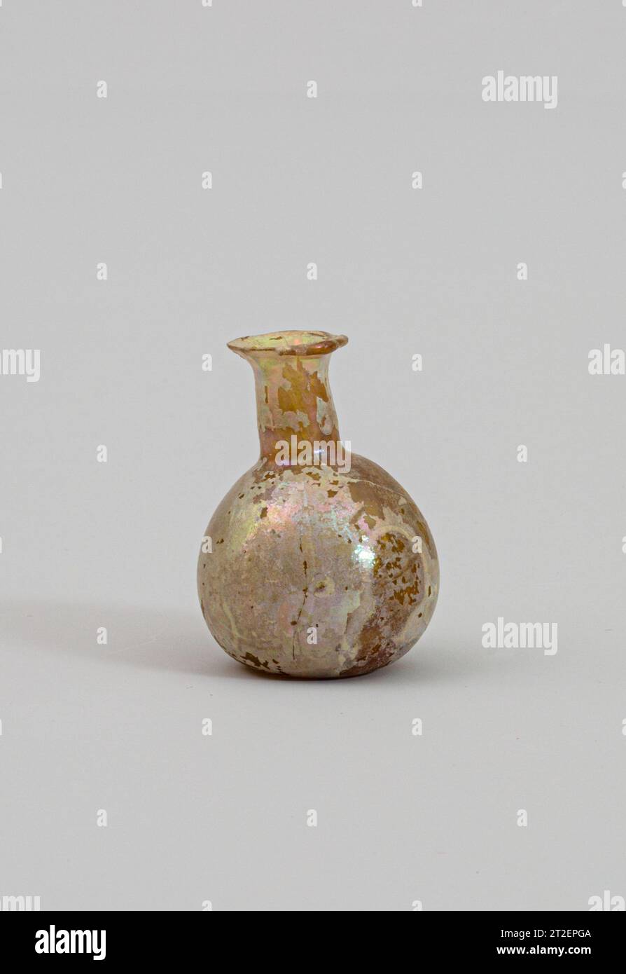 Glass perfume bottle Roman 1st century CE Miniature bottle.Translucent ...