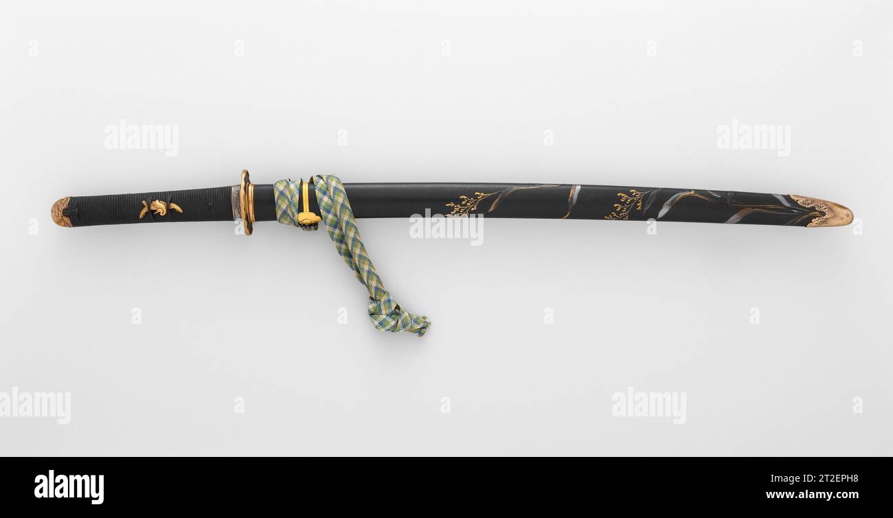 Blade and Mounting for a Sword (Katana) Fittings inscribed by ...