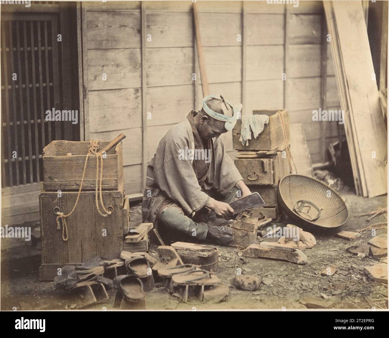 Cobbler Suzuki Shin'ichi Japanese 1870s Stock Photo - Alamy