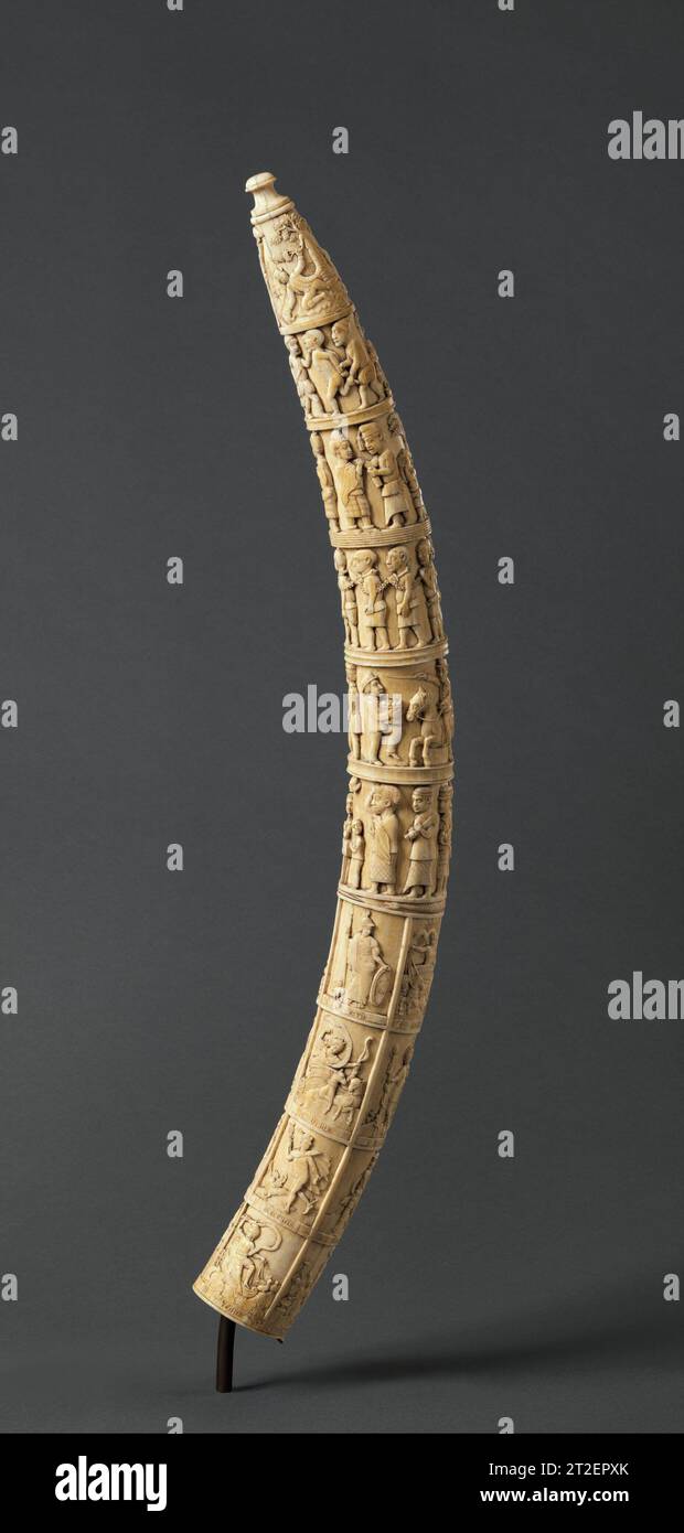 Tusk with Figurative Relief Kongo artist ca. 1880–1890 The scenes ...