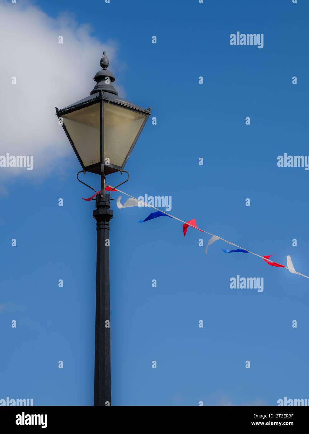 Lampost and Flags Stock Photo - Alamy