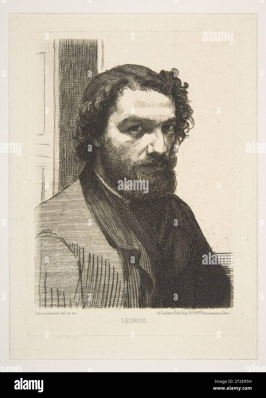 Portrait of Alphonse Legros Félix Bracquemond French Sitter Alphonse Legros French and British ...