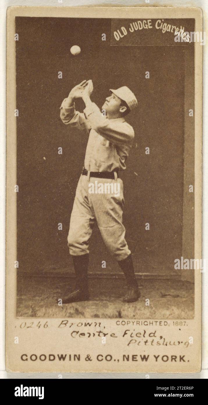 Thomas "Tom" Tarlton Brown, Center Field, Pittsburgh, from the Old Judge series (N172) for Old ...