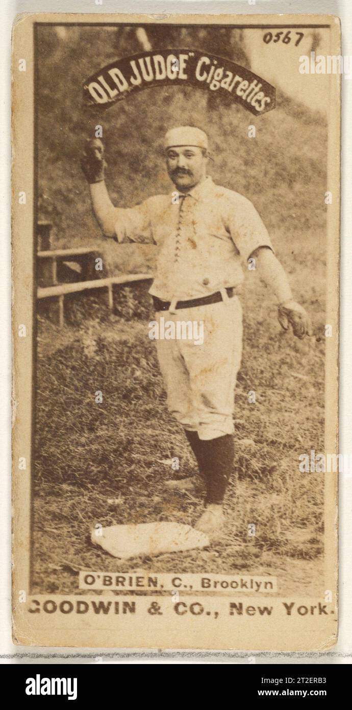 O'Brien, Catcher, Brooklyn, from the Old Judge series (N172) for Old ...