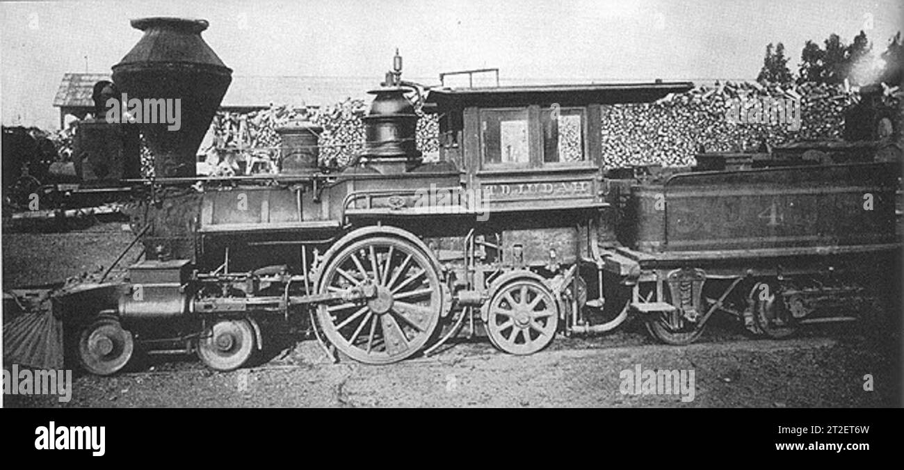 T. D. Judah, a locomotive rebuilt as a 4-2-2 by Central Pacific ...