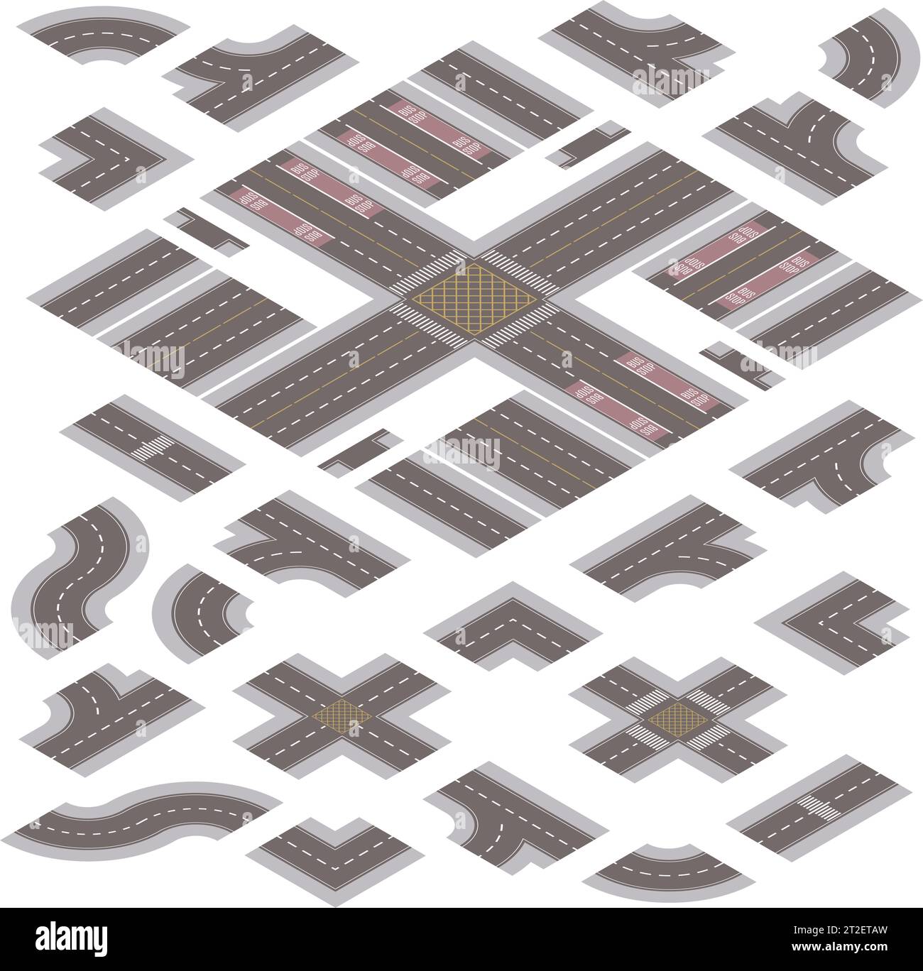 Roads birds eye view Stock Vector Images - Alamy