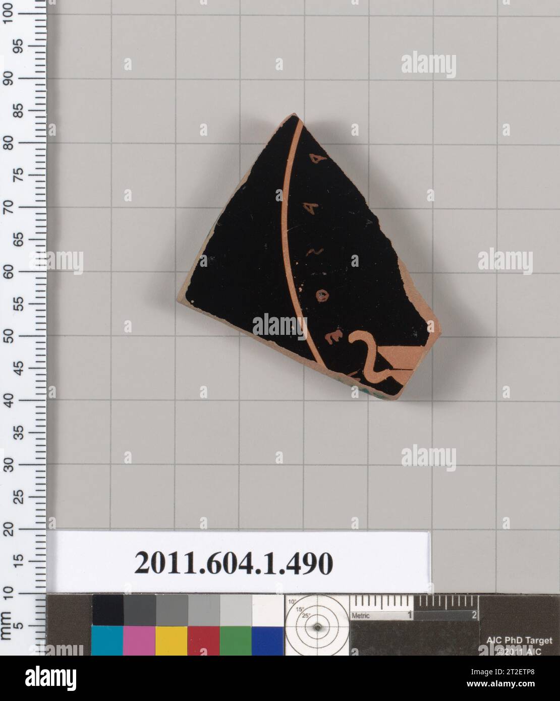 Terracotta fragment of a kylix (drinking cup) Attributed to Epiktetos ...