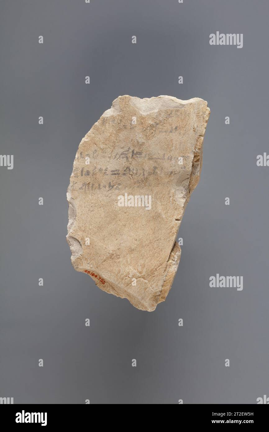 Hieratic ostracon New Kingdom, Ramesside ca. 1295–1070 B.C. Ostraca ...