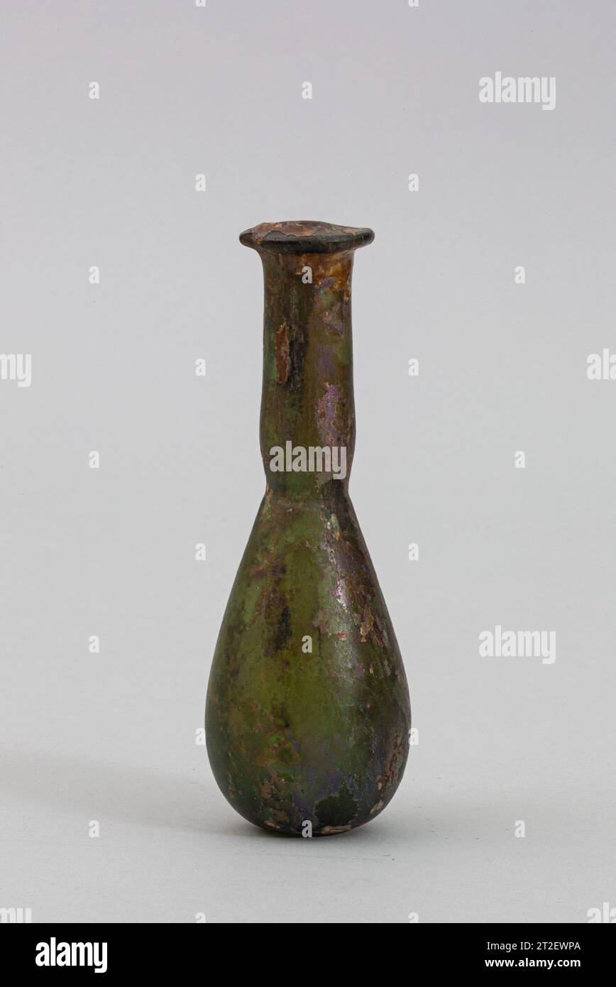 Glass perfume bottle Roman late 1st–3rd century CE Translucent dark ...