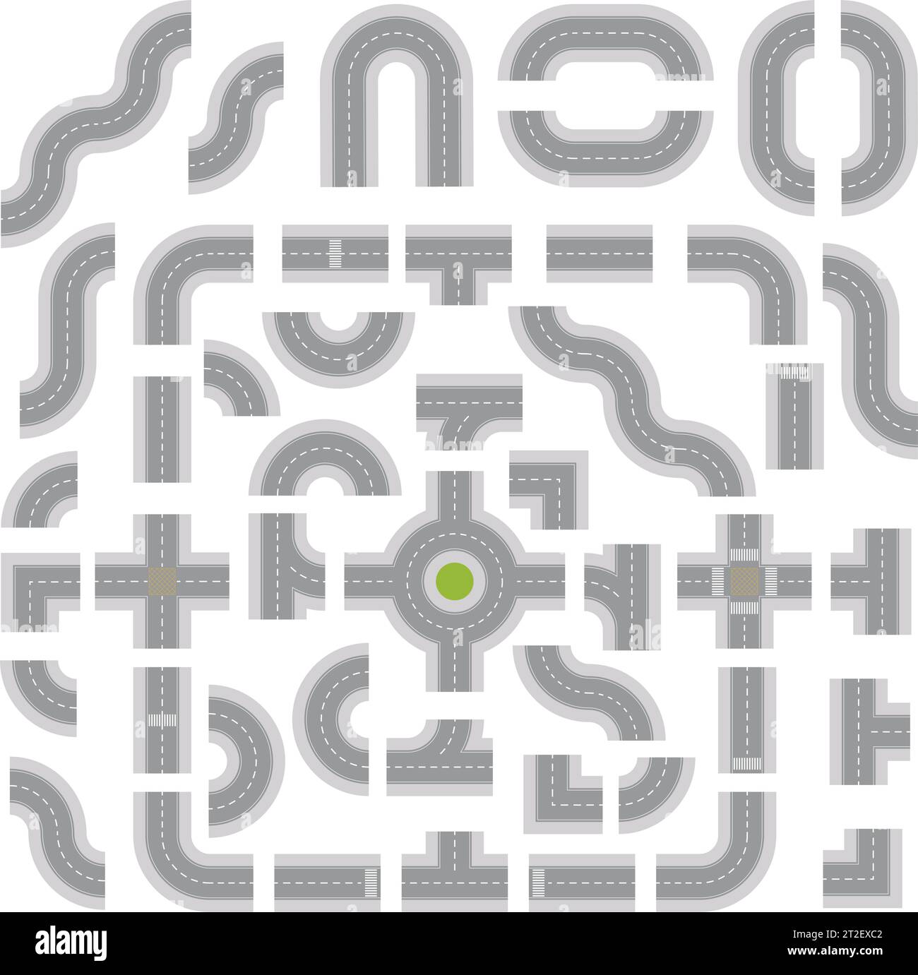 Top view streets white Stock Vector Images - Alamy