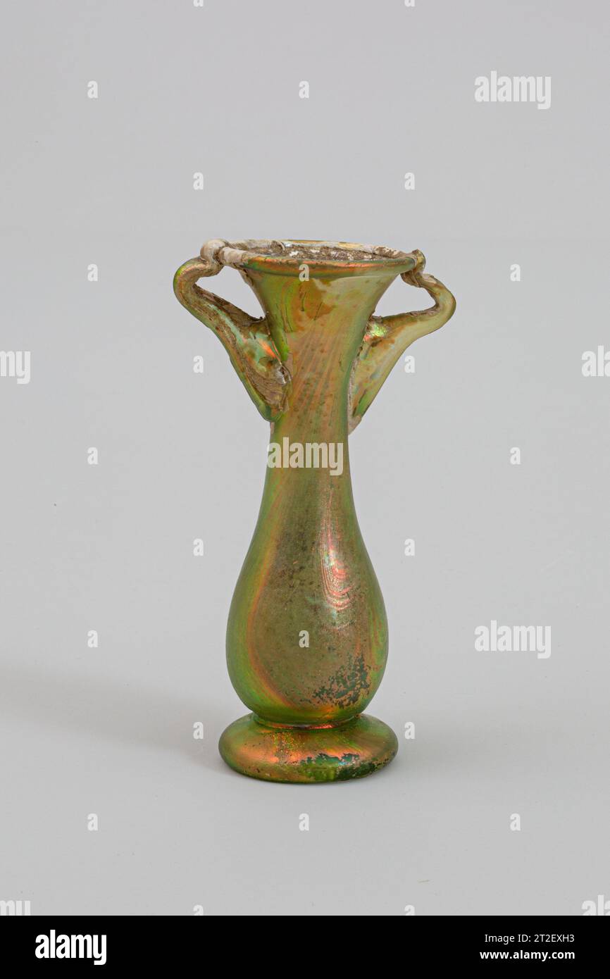 Glass cosmetic flask (kohl tube) Roman 4th century CE Uncertain color ...