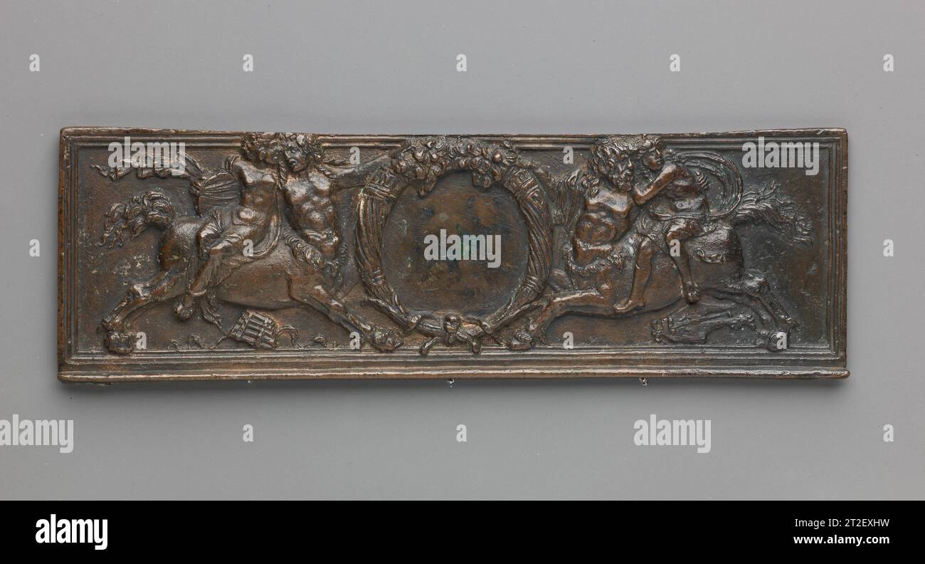 Front panel of a writing box (decorated with centaurs and nymphs) model ...