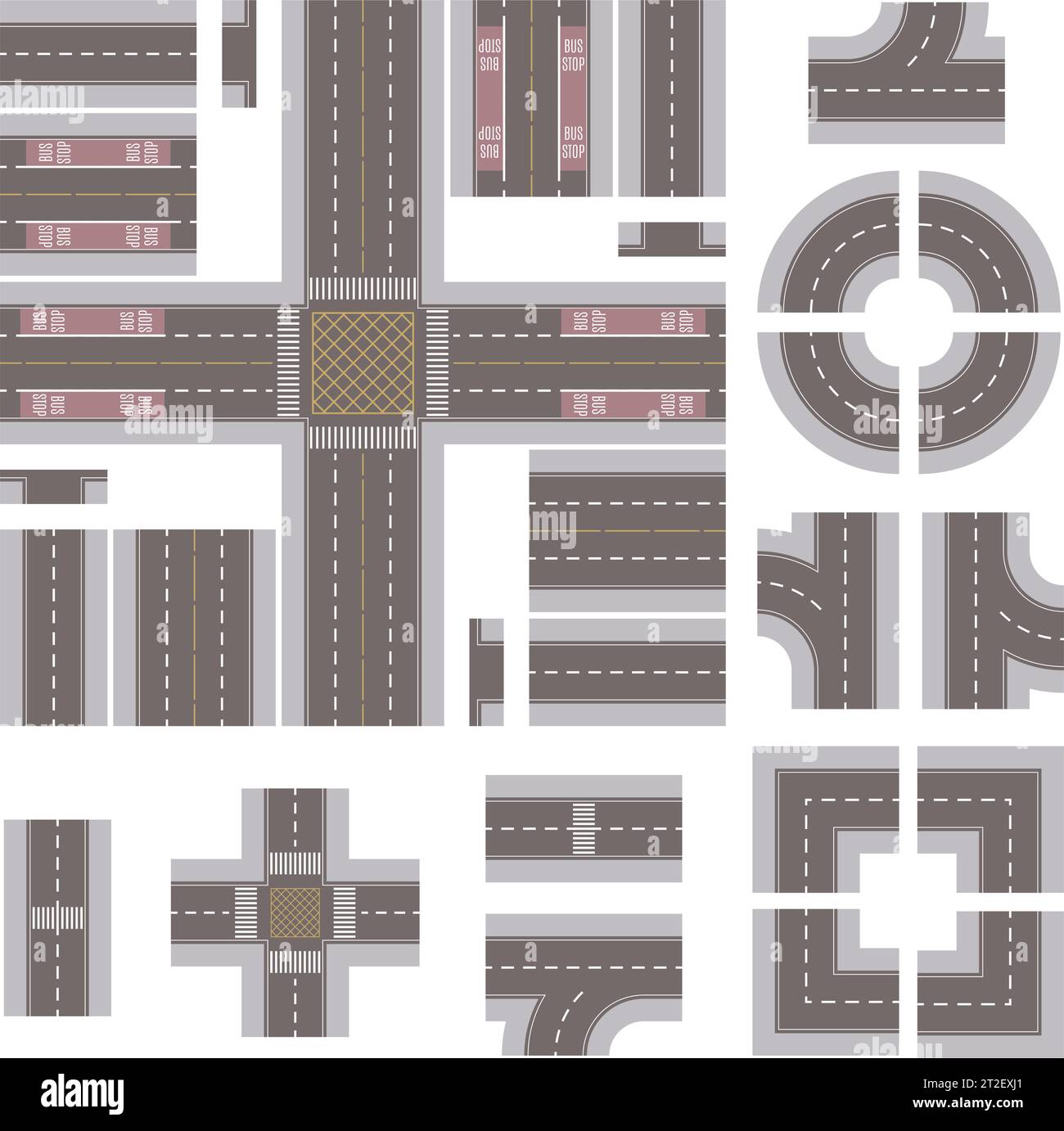 Top view streets white Cut Out Stock Images & Pictures - Alamy