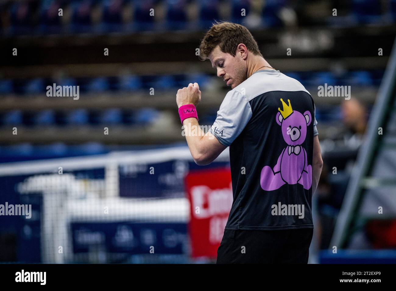 Antwerp, Belgium. 19th Oct, 2023. Ariel Behar pictured during a doubles ...
