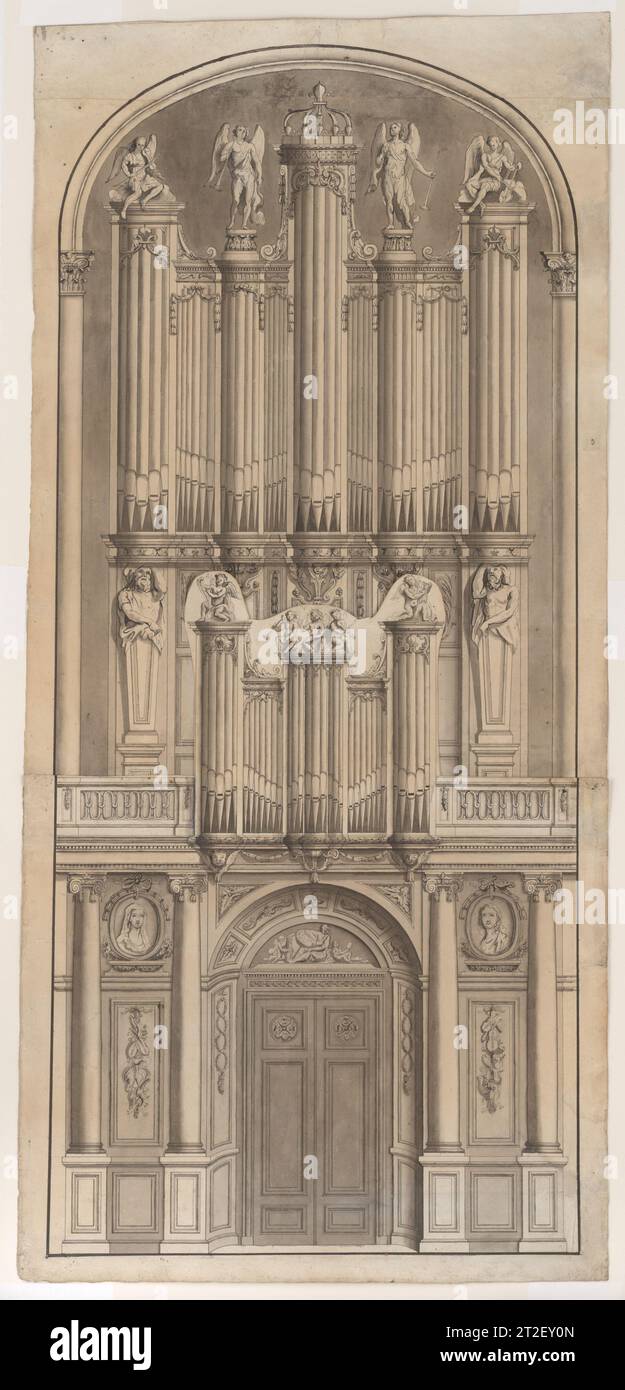 Presentation Drawing of the New Organ Case for the Church of Saint ...