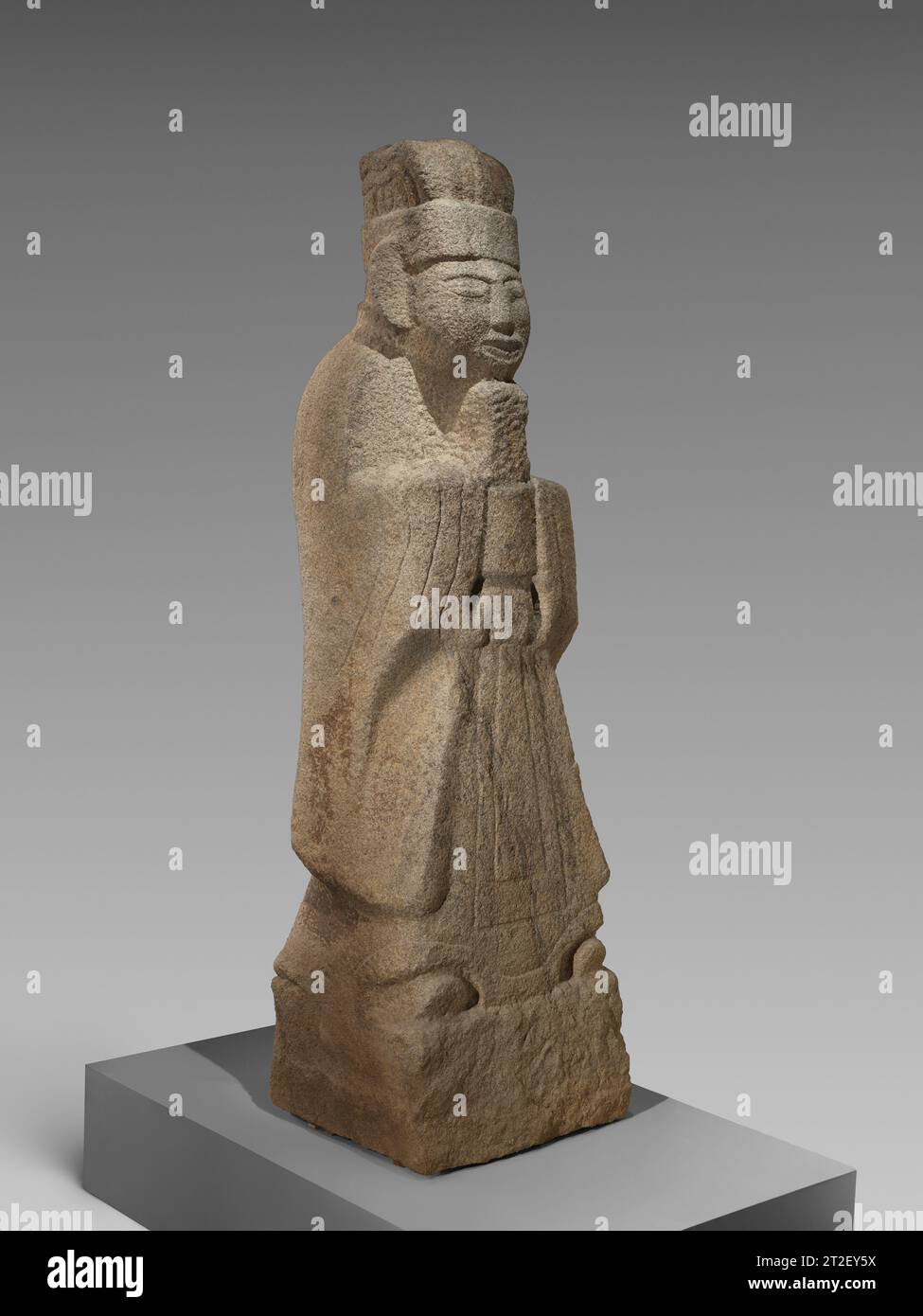 Tomb guardian in form of a civil official Korea 19th century During the ...