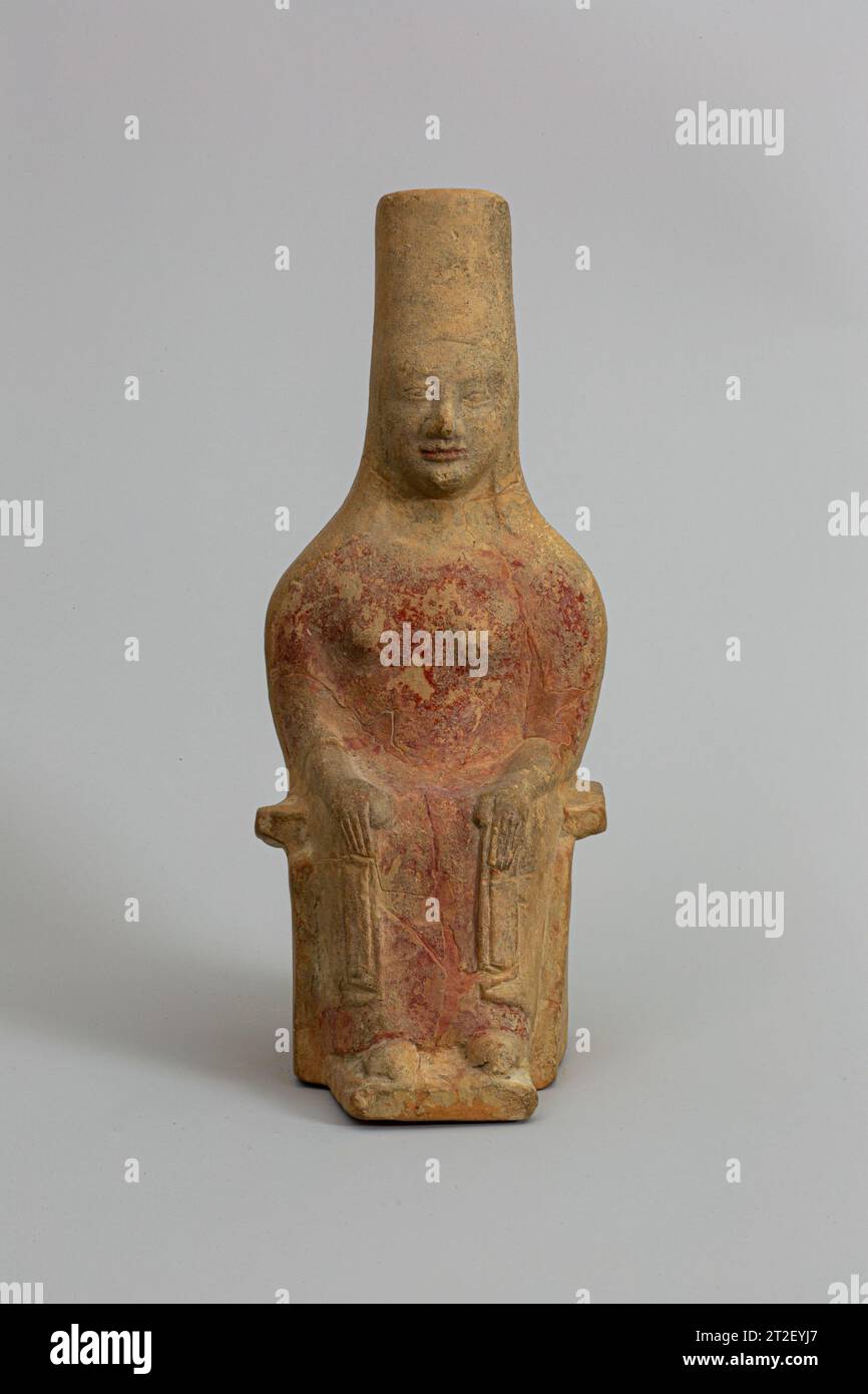 Terracotta statuette of a seated goddess Greek, Sicilian 2nd half of ...