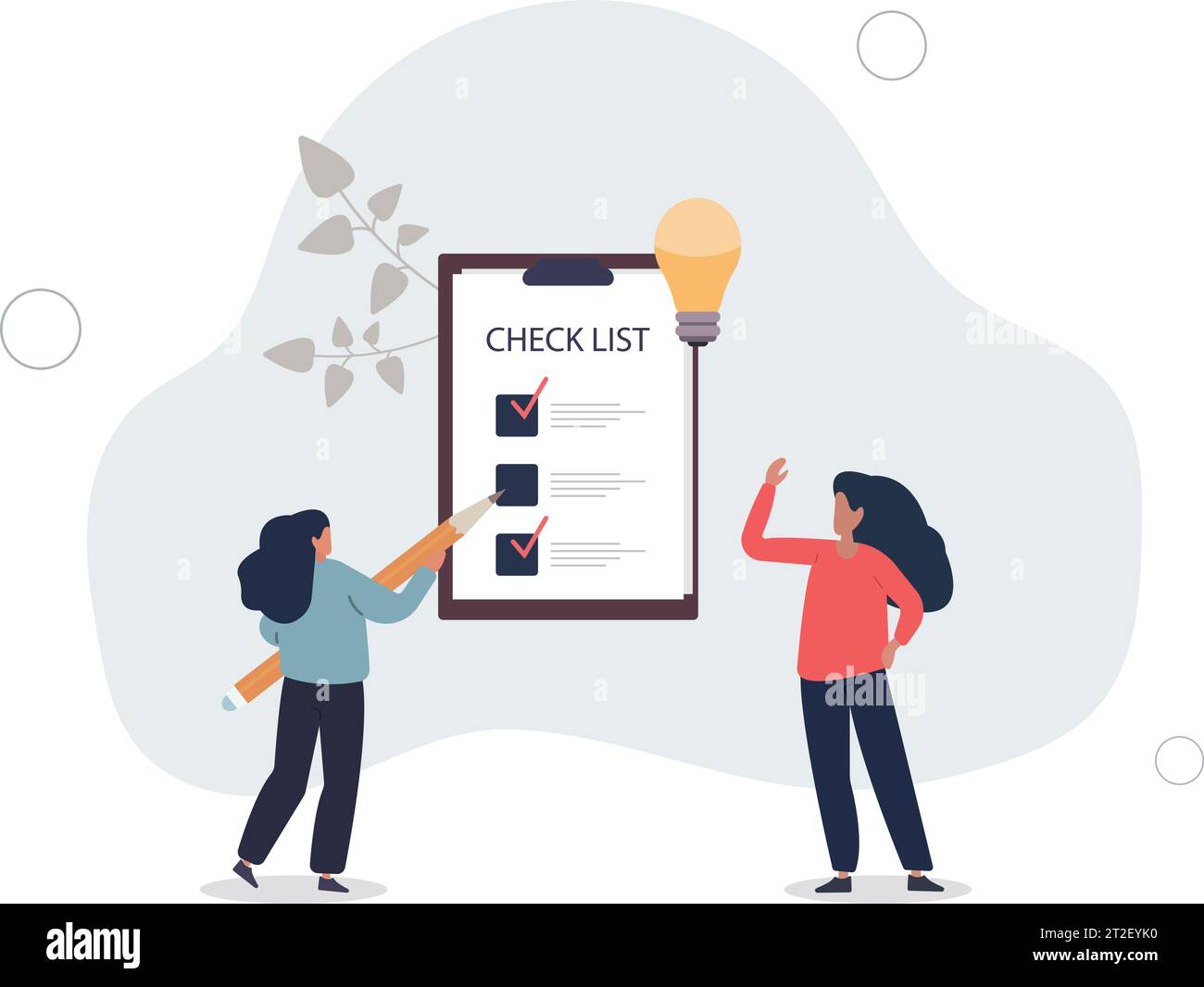 Creative business idea.research and development.think on idea checklist ...