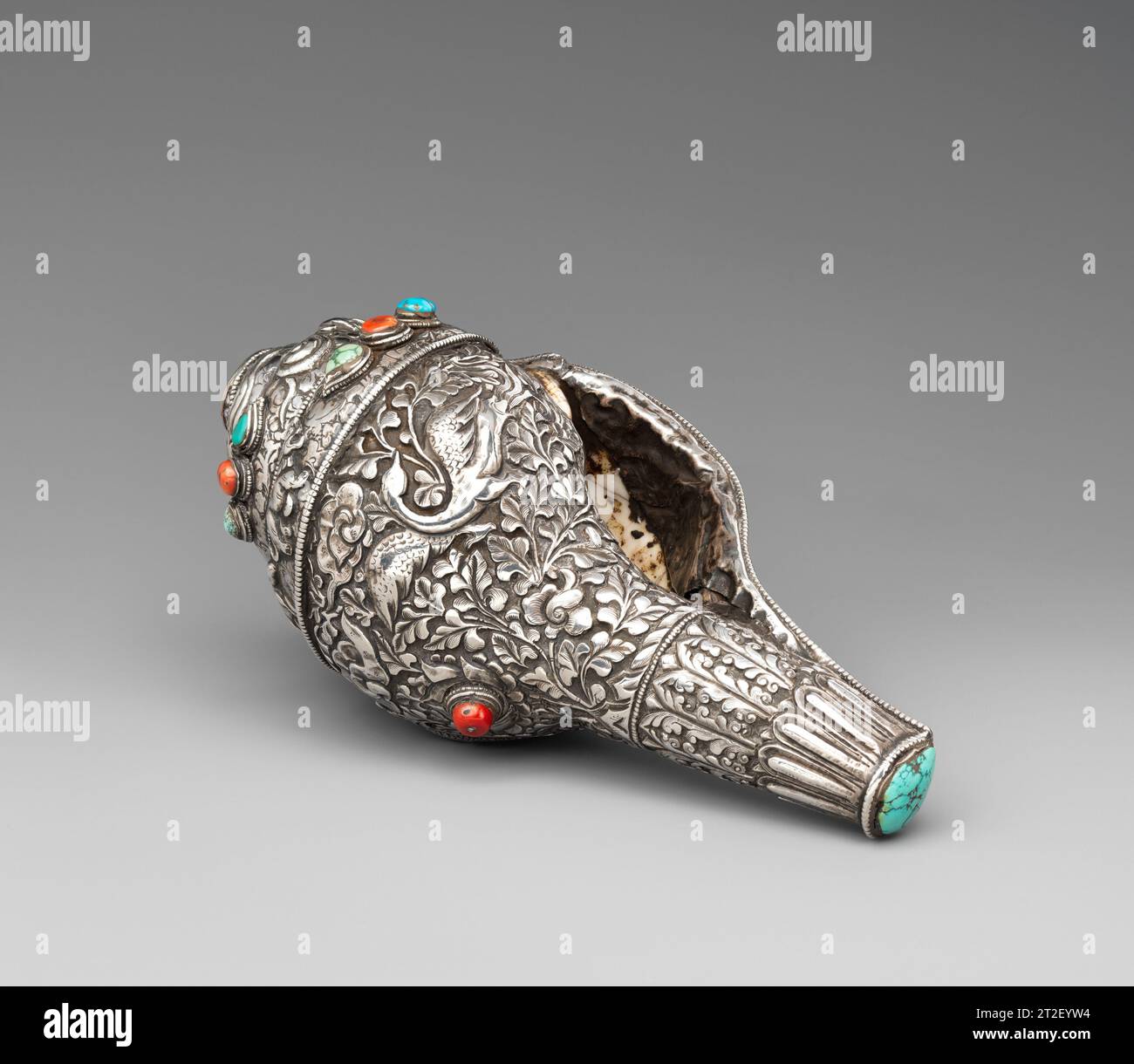 Ritual Conch Shell Trumpet (Dung-Dkar) Tibet 19th Century View more ...