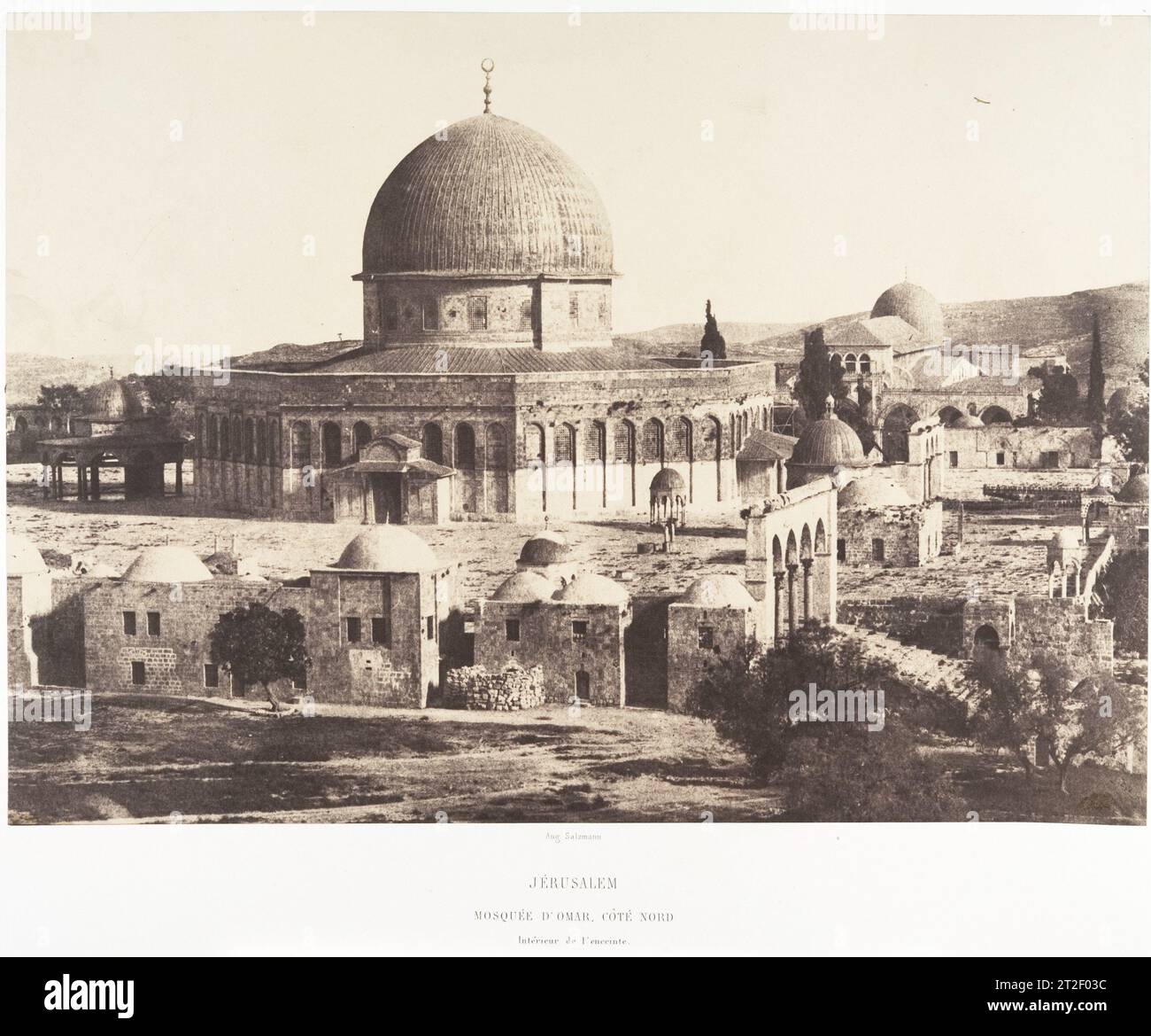 Jérusalem, Mosquée d'Omar, côté Nord, Intérieur de l'enceinte Auguste ...