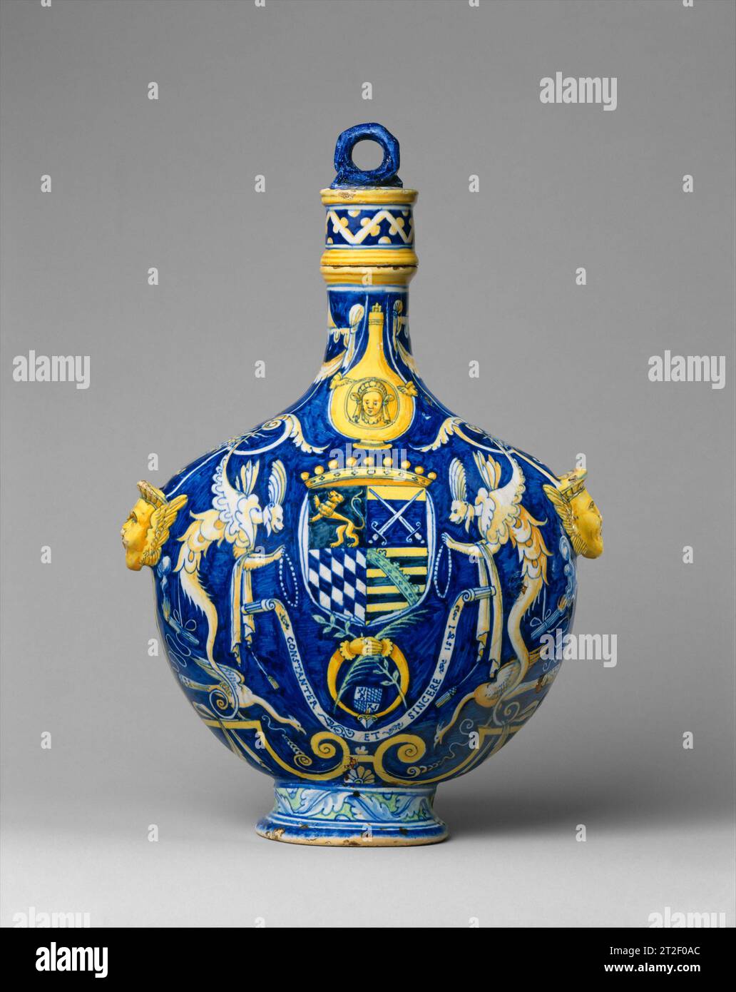 Pilgrim bottle with screw top Workshop of Antoine Syjalon 1581 ...