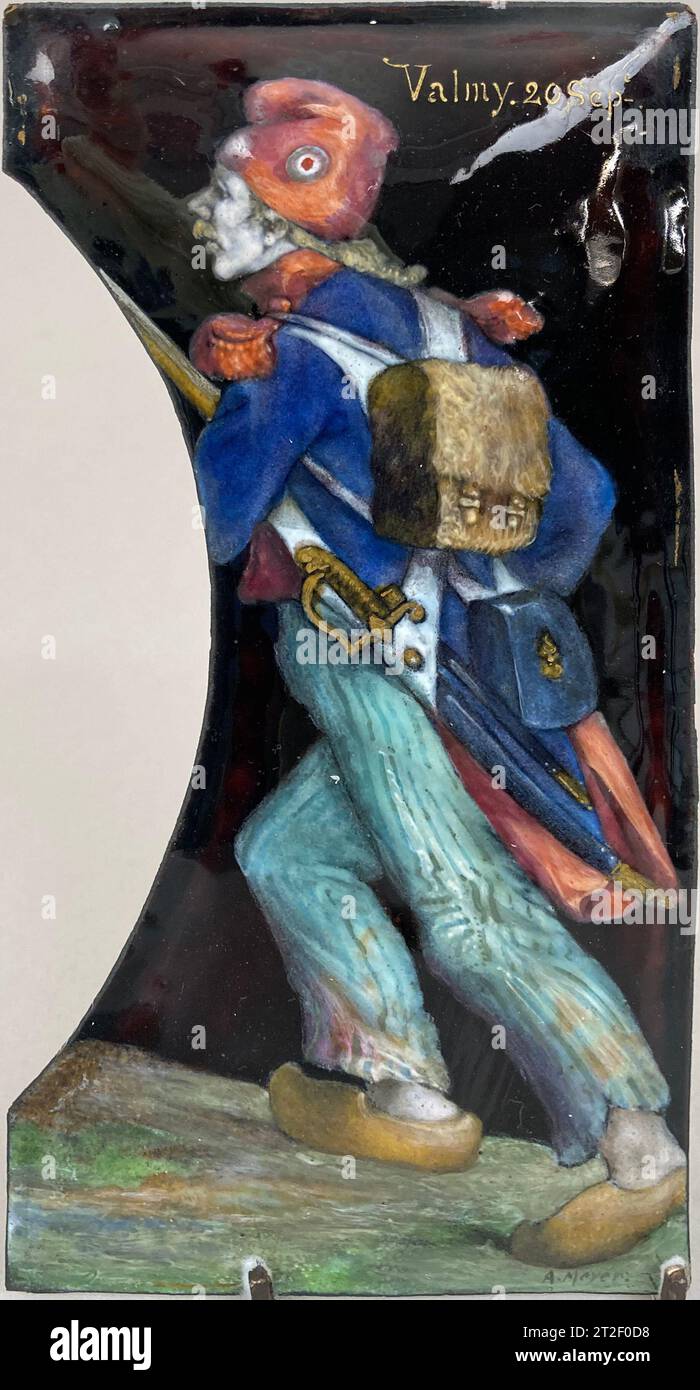 A French Soldier Enameler Alfred-Bernard Meyer French 1892 From a set ...